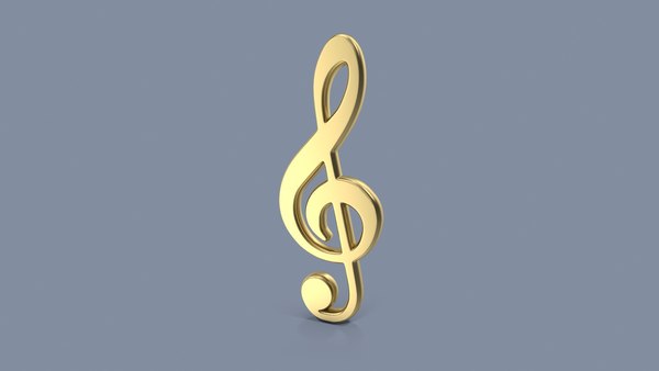 modelo 3d Treble clef Music Symbol Gold - TurboSquid 2060781