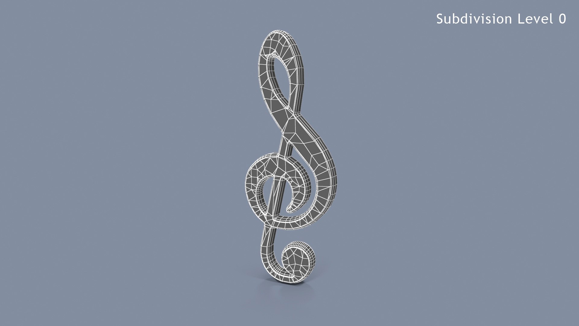 Treble Clef Music Symbol Gold Model - TurboSquid 2060781