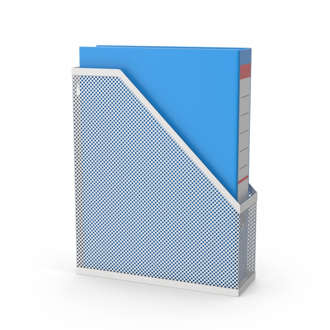 Blue Document Storage Binder In File Holder Model - TurboSquid 2179825