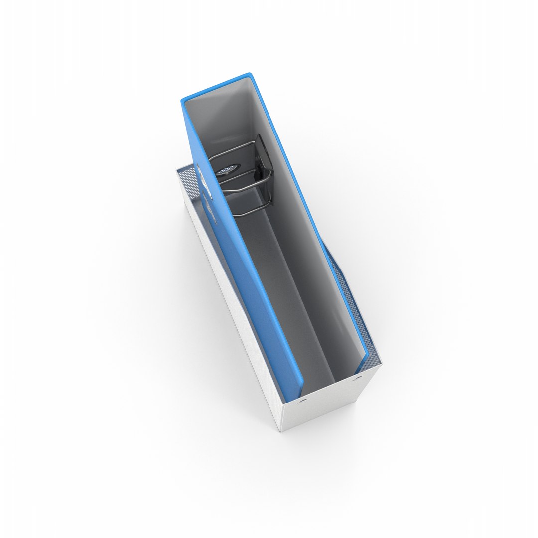 Blue Document Storage Binder In File Holder Model - TurboSquid 2179825