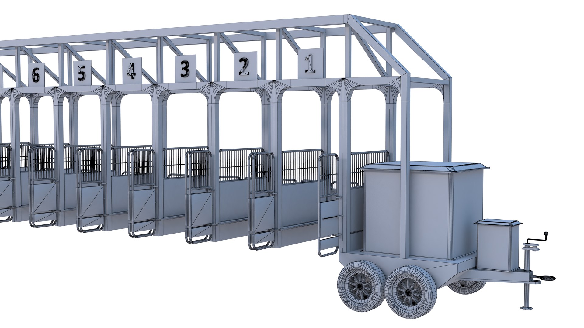 Horse Racing Gate Model - TurboSquid 1667730