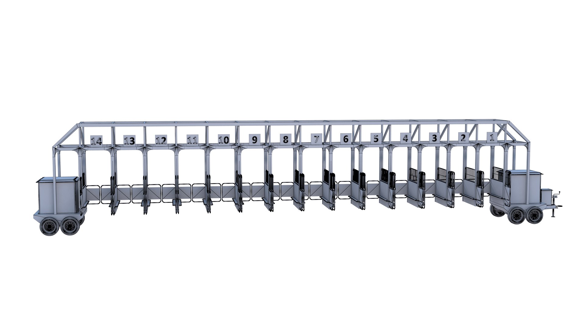 Horse Racing Gate Model - TurboSquid 1667730