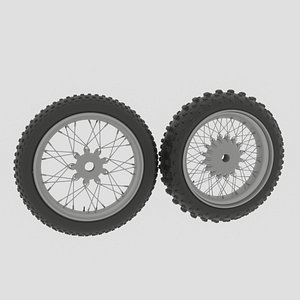 Off-Road Motorcycle Wheels Kit 3D Model - TurboSquid 1980137