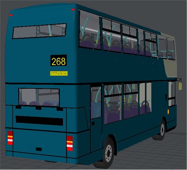 double decker arriva bus 3d model
