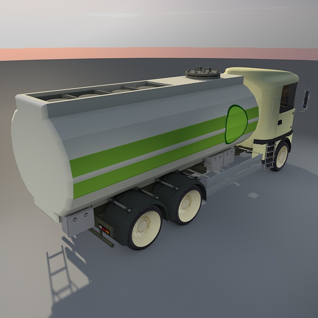 oil truck 3d obj