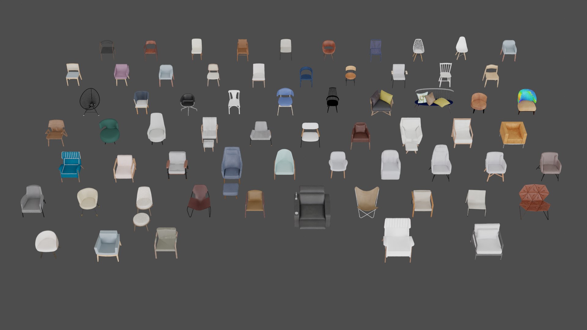 Assets Chairs Model 3D 3D model - TurboSquid 2128444