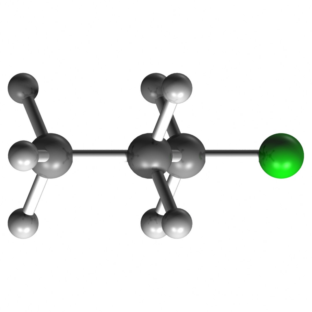 3d model propyl chloride
