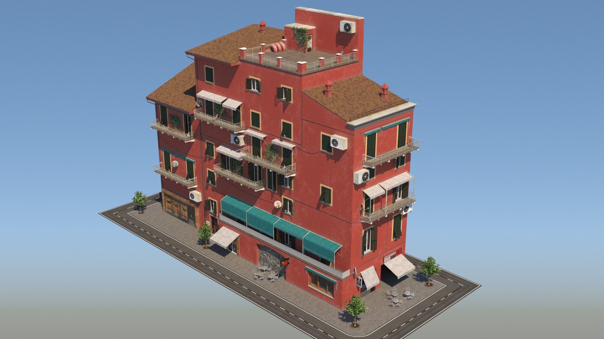3D Model Italian Building Architecture - TurboSquid 1609473