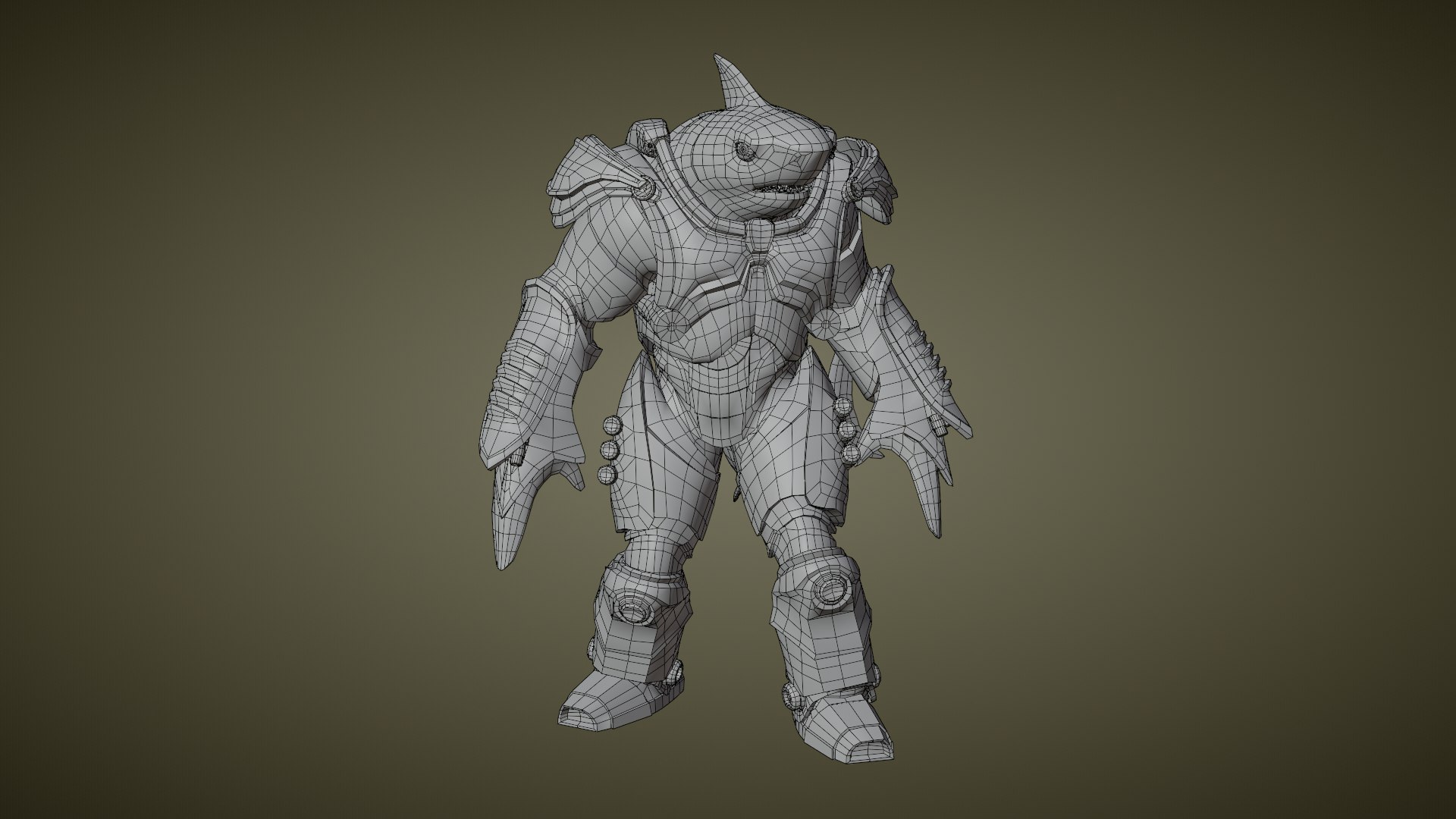 3D Shark Warrior Model - TurboSquid 1997583