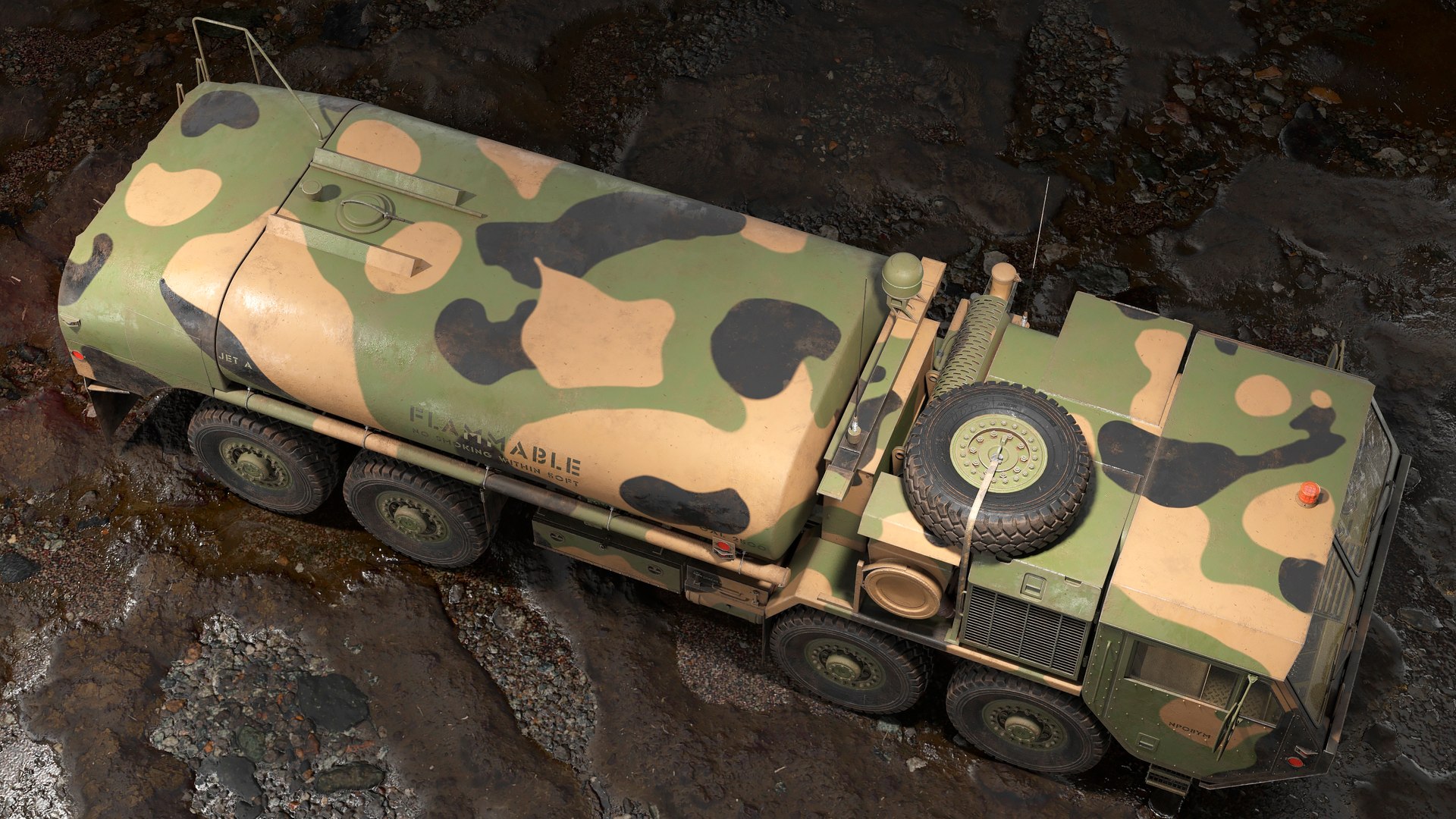 3D Model HEMTT A4 M978 Fuel Tanker PBR - TurboSquid 2379066