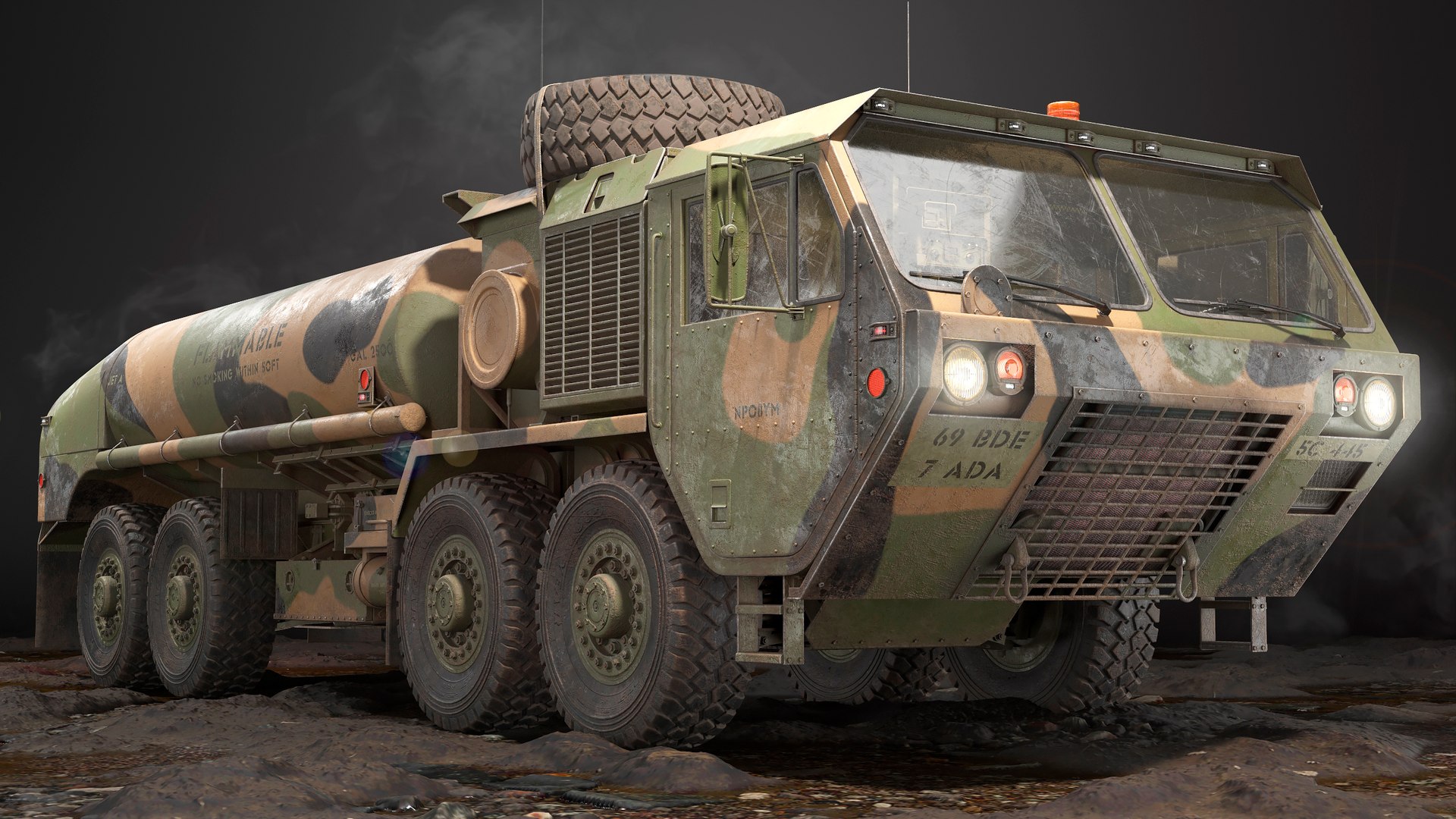 3D Model HEMTT A4 M978 Fuel Tanker PBR - TurboSquid 2379066