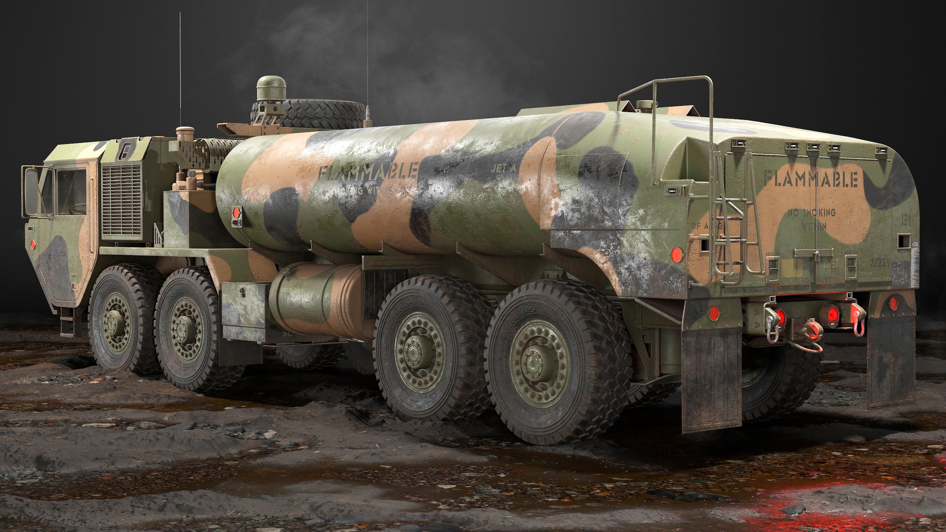 3D Model HEMTT A4 M978 Fuel Tanker PBR - TurboSquid 2379066