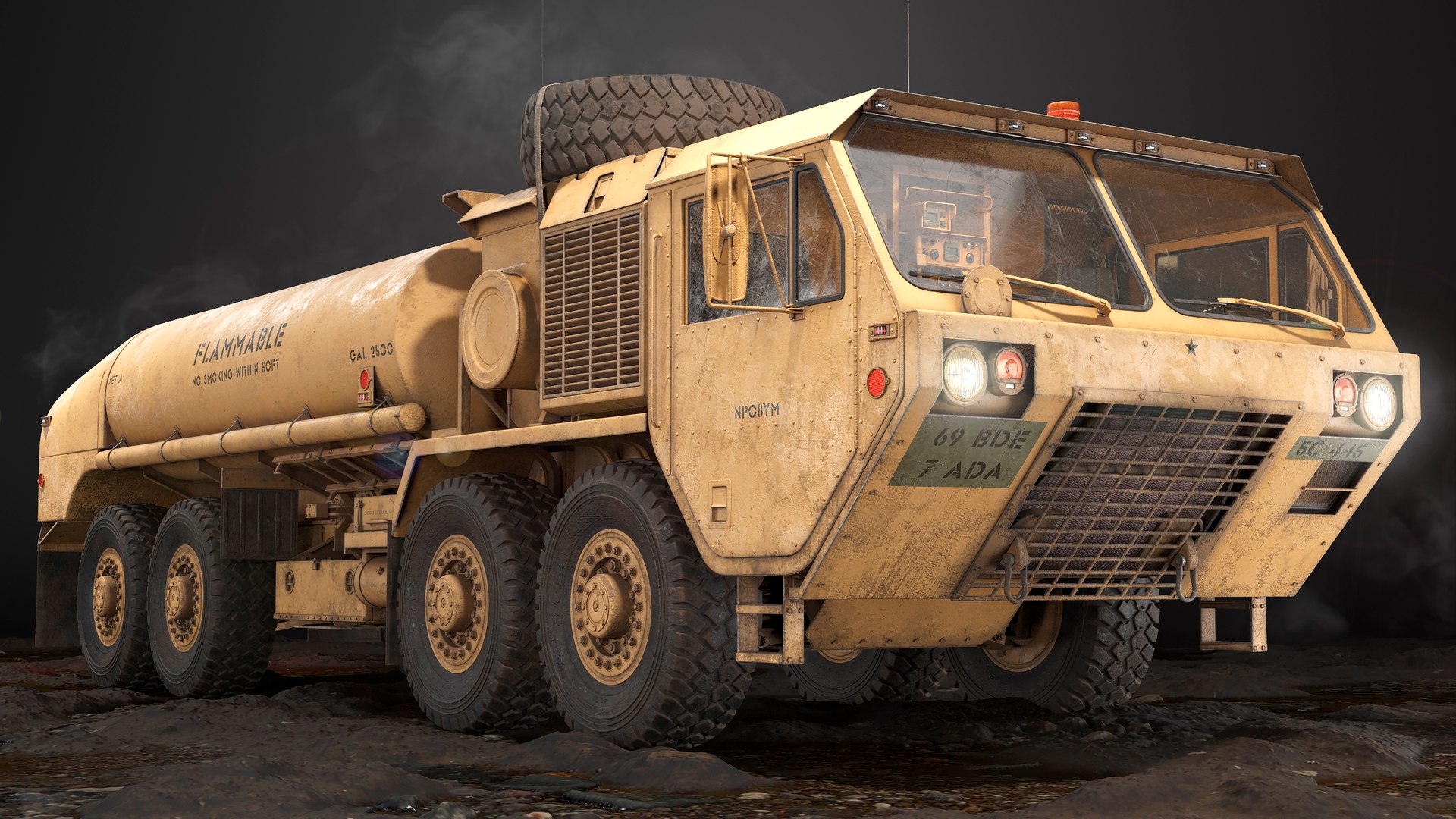 3D Model HEMTT A4 M978 Fuel Tanker PBR - TurboSquid 2379066