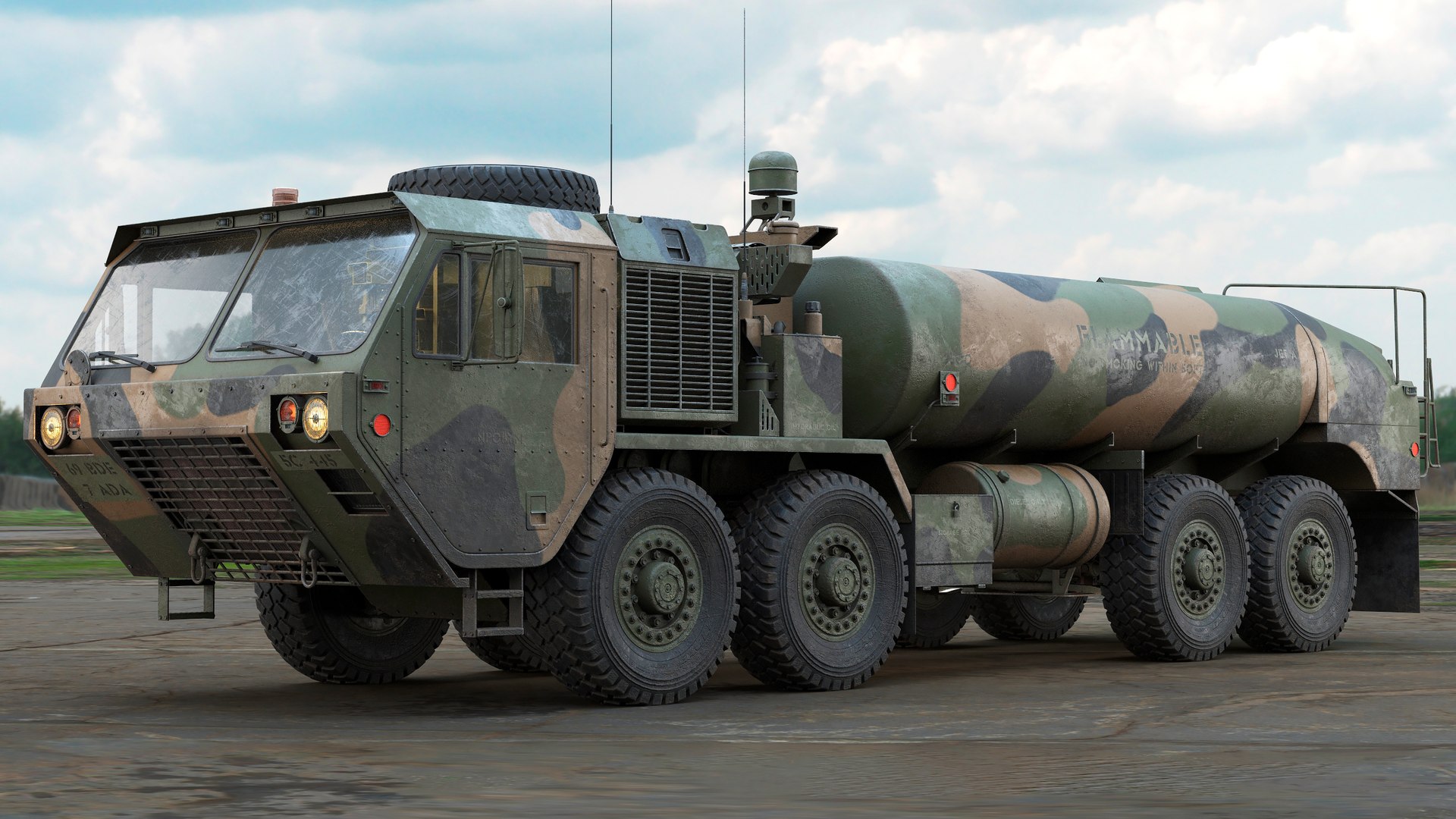 3D Model HEMTT A4 M978 Fuel Tanker PBR - TurboSquid 2379066