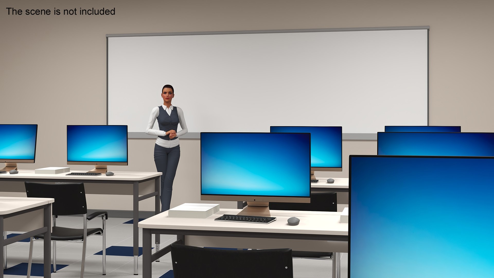 Computer Laboratory Classroom Model - TurboSquid 2368775