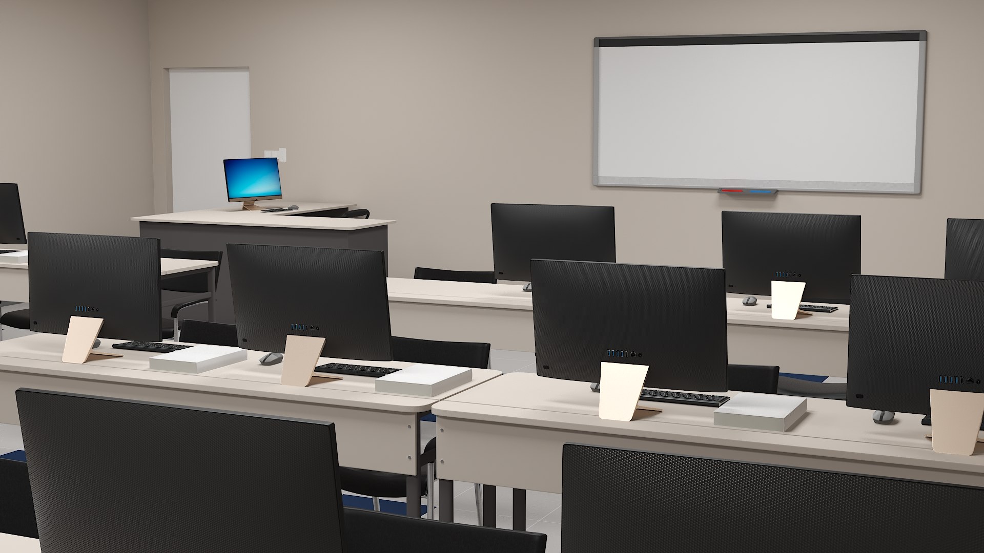 Computer Laboratory Classroom Model - TurboSquid 2368775