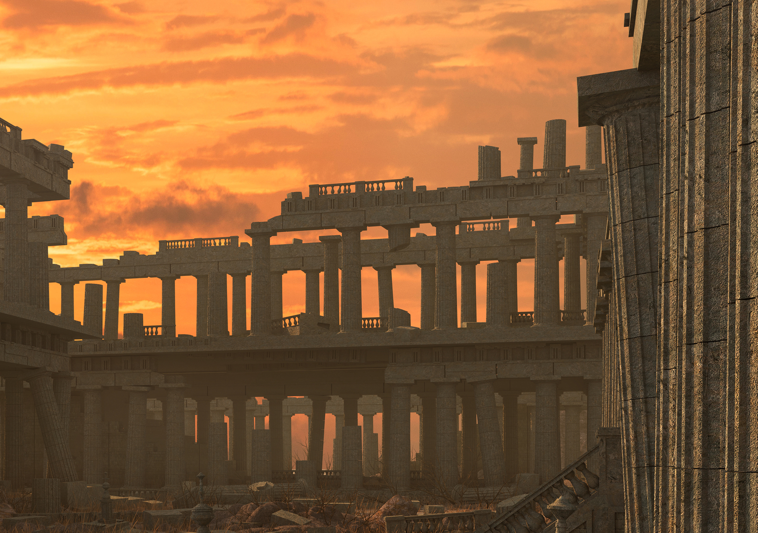 Temple ruins 3D model - TurboSquid 1683663