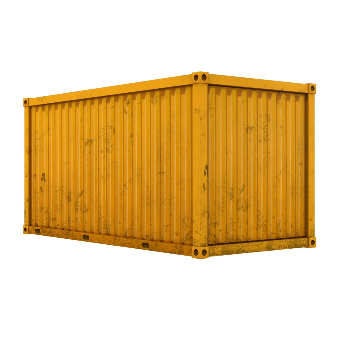 3D model modeled cartoon cargo container - TurboSquid 1474842