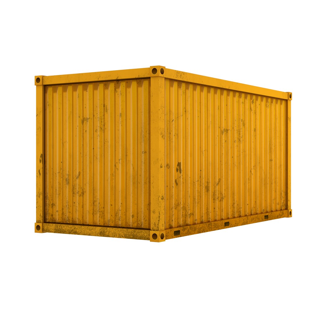 3D model modeled cartoon cargo container - TurboSquid 1474842