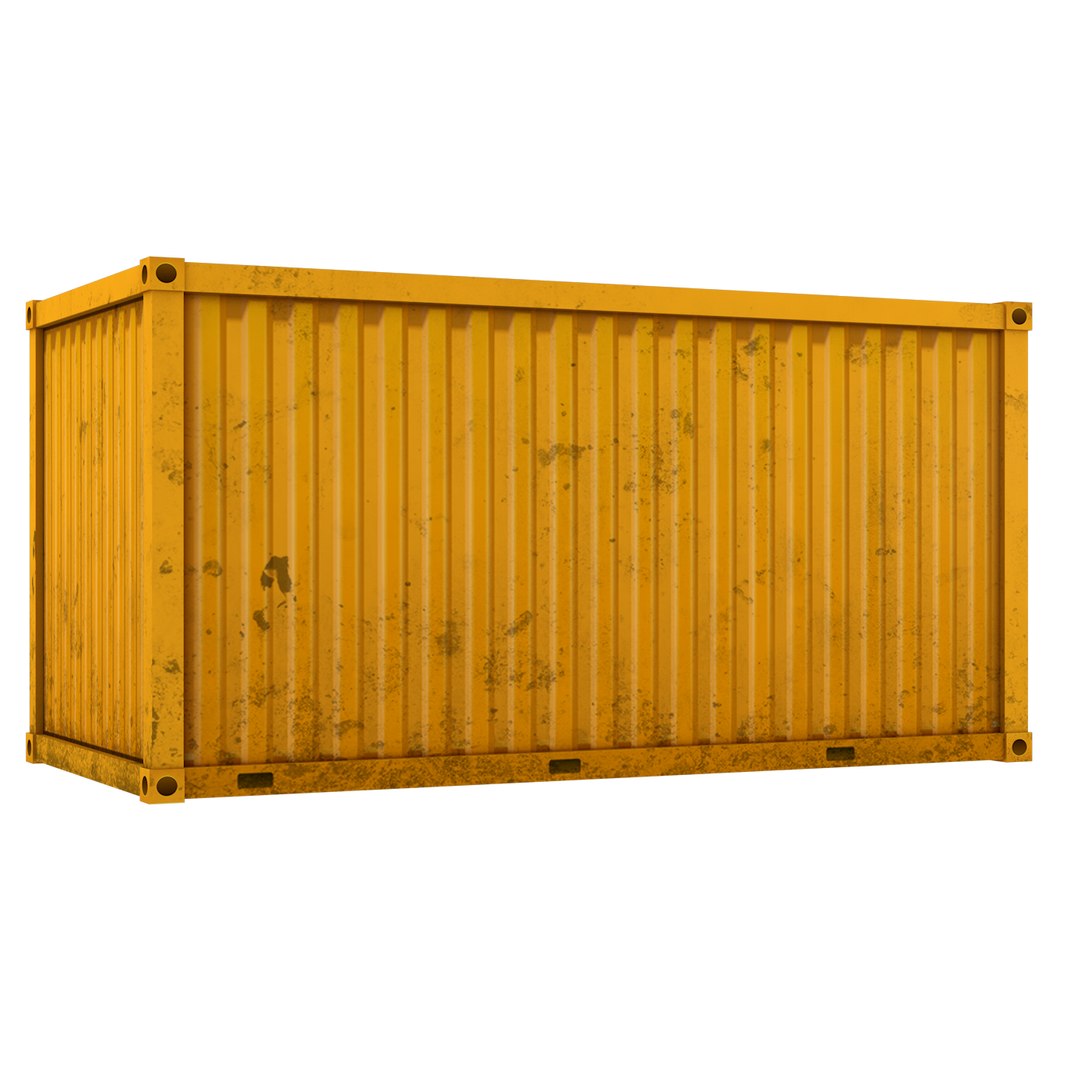 3D model modeled cartoon cargo container - TurboSquid 1474842