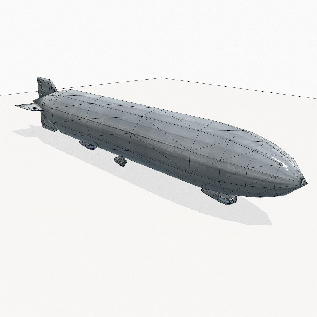 Zeppelin Rigid Airship 3d Model