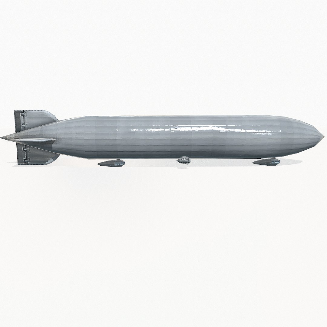 Zeppelin Rigid Airship 3d Model