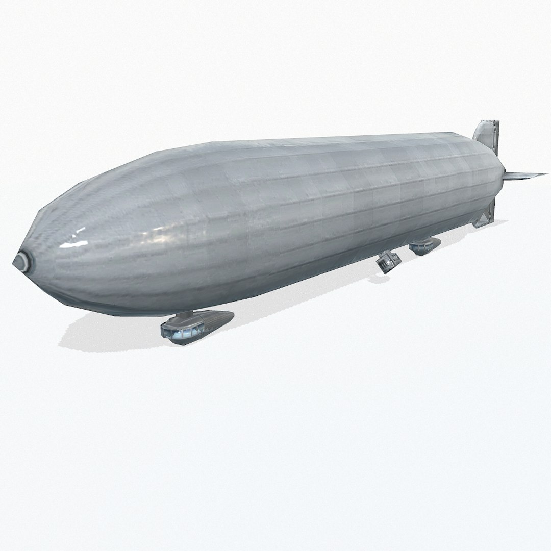 Zeppelin Rigid Airship 3d Model