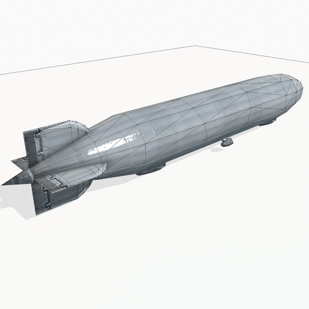 Zeppelin Rigid Airship 3d Model