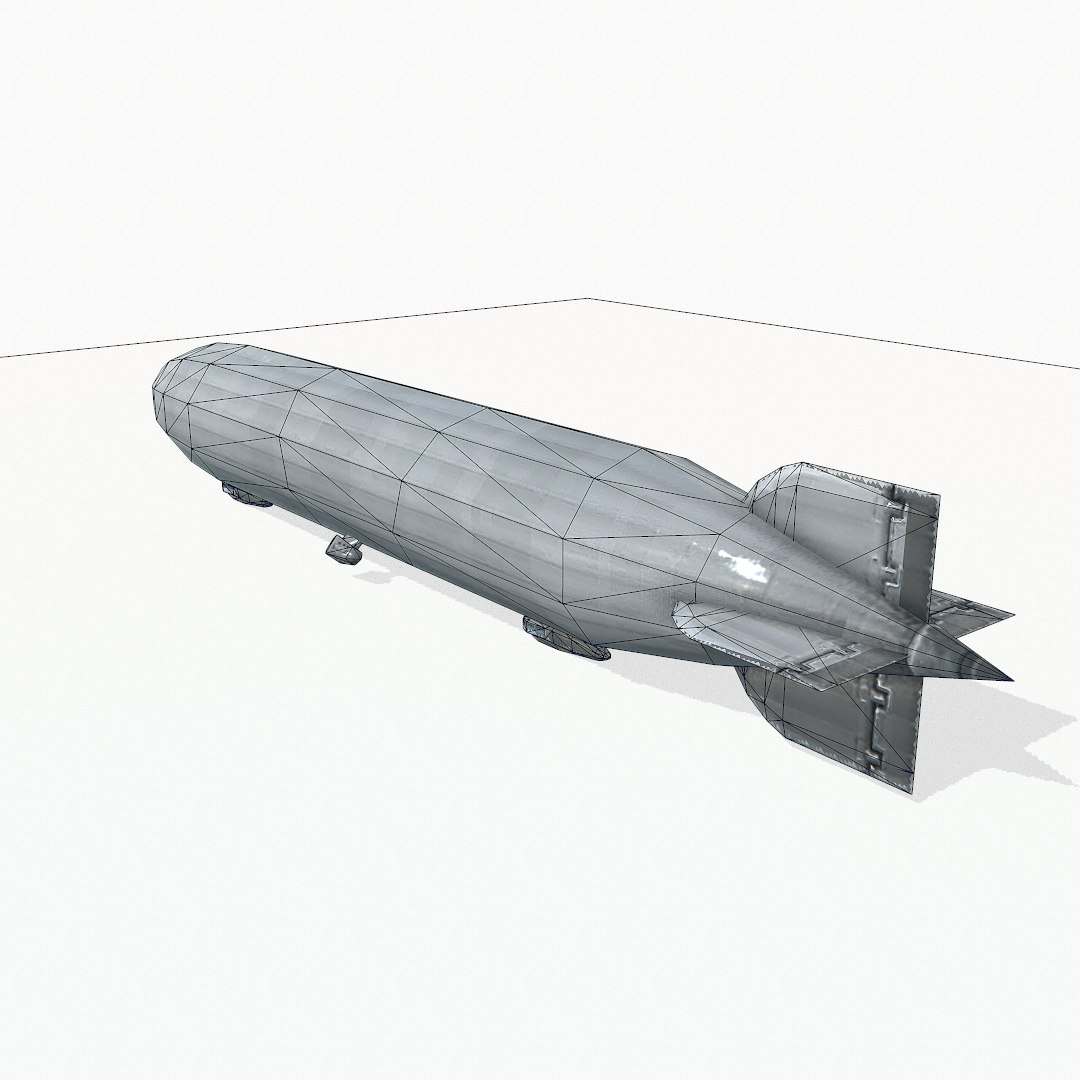 Zeppelin Rigid Airship 3d Model