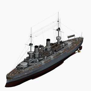 hms dreadnought battleship royal navy 3d max