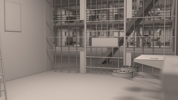3D Prison Hall - TurboSquid 2043866