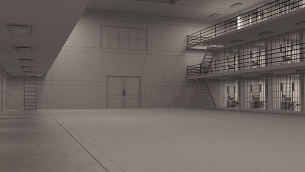 3D Prison Hall - TurboSquid 2043866