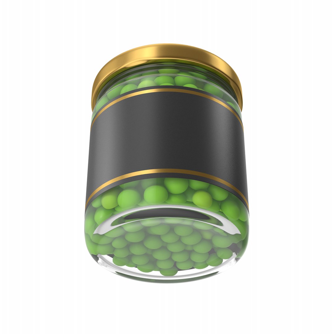 Gold Peas Jar 3D model - TurboSquid 2118563