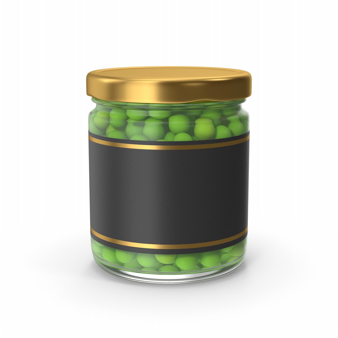 Gold Peas Jar 3D model - TurboSquid 2118563