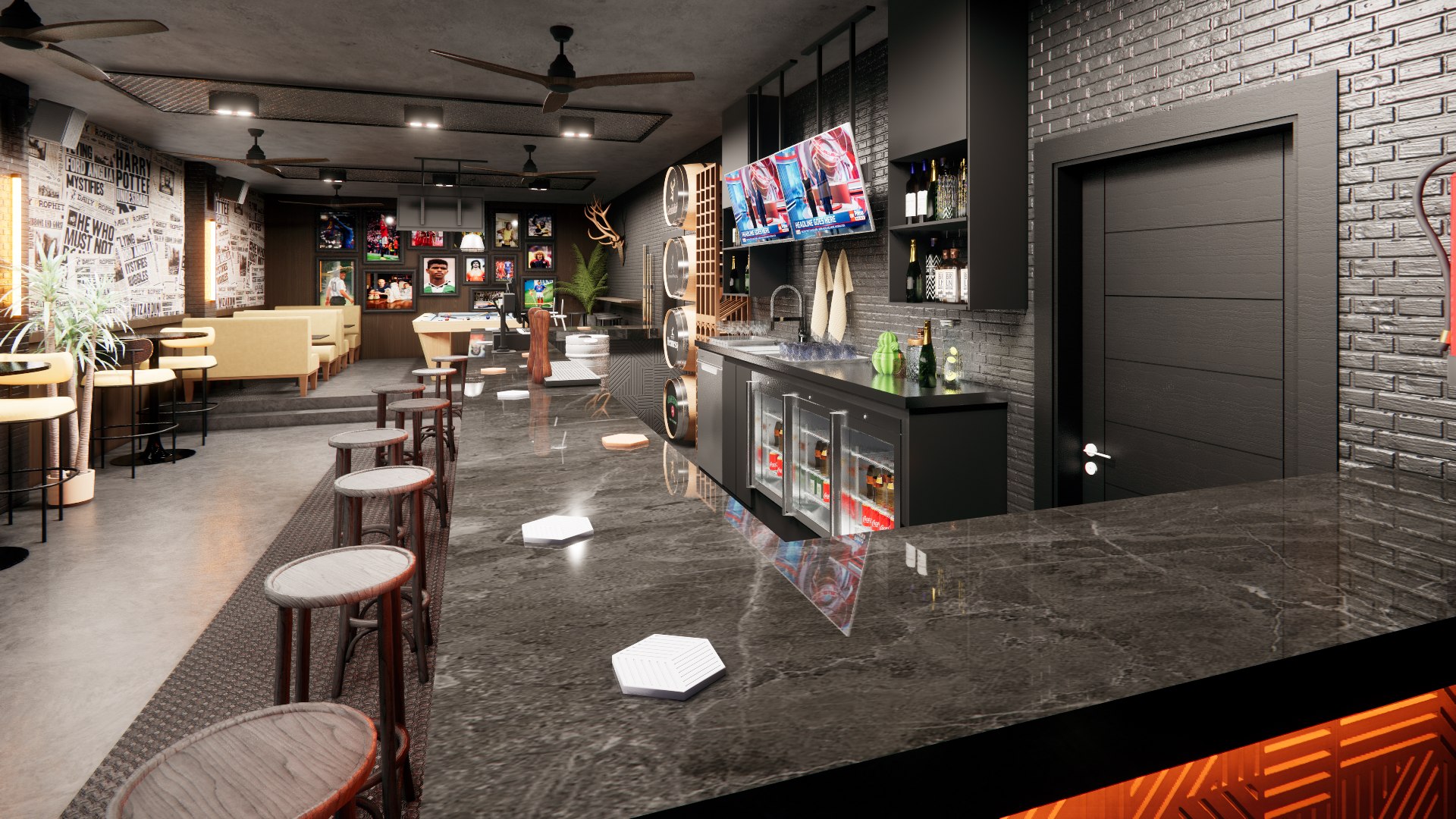 Bar 3D Model - TurboSquid 2357478