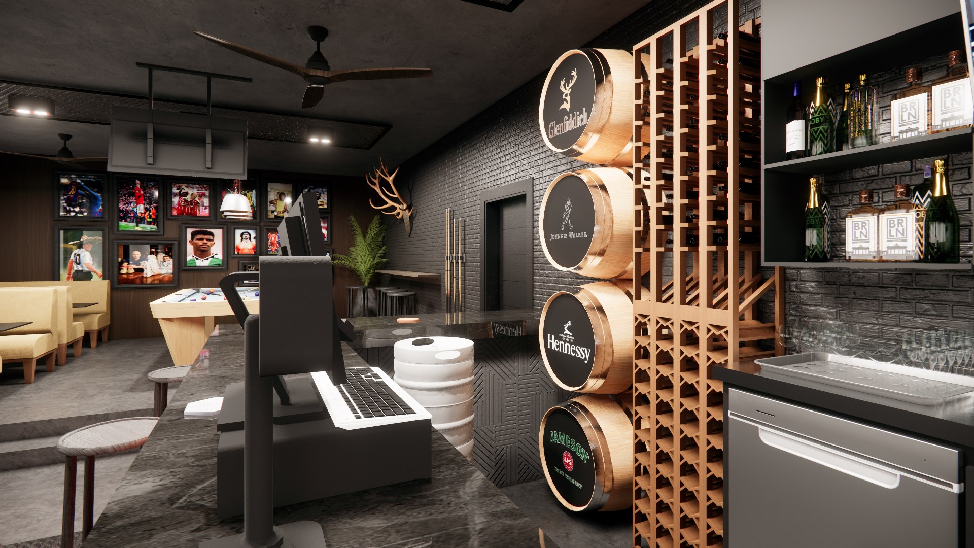 Bar 3D Model - TurboSquid 2357478