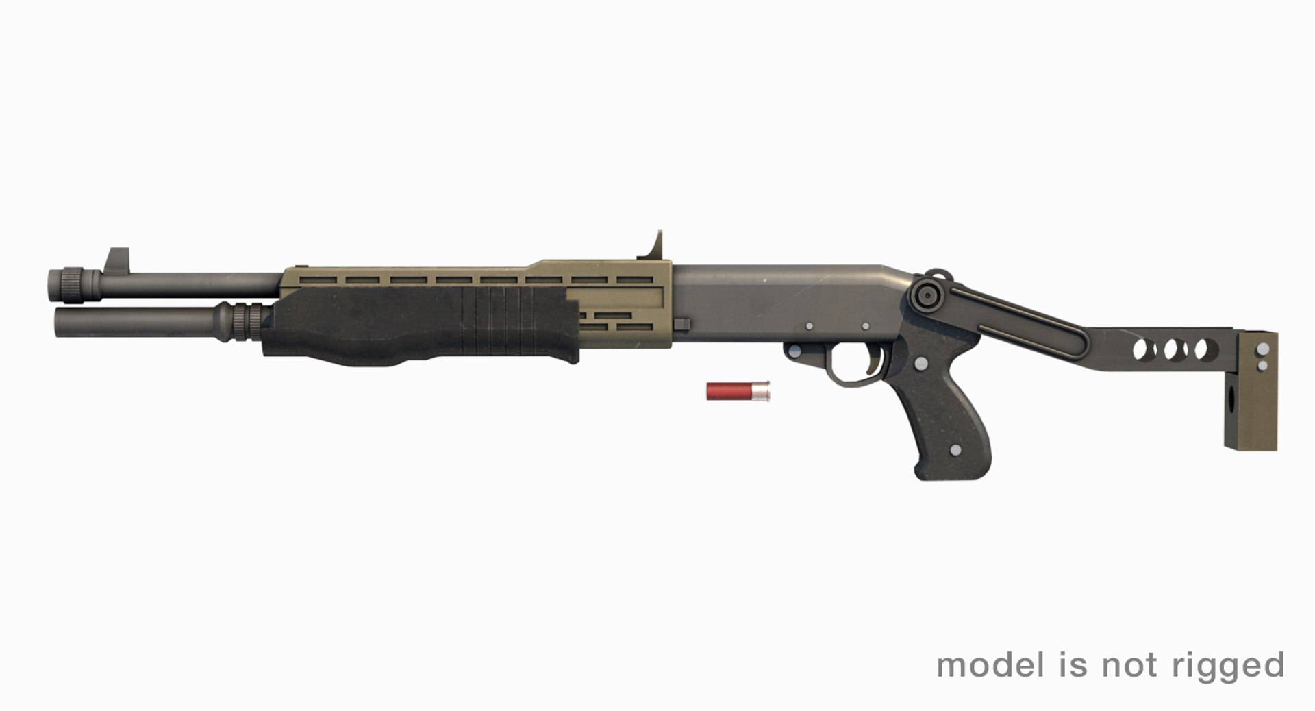 Spas-12 Shotgun 3d Obj