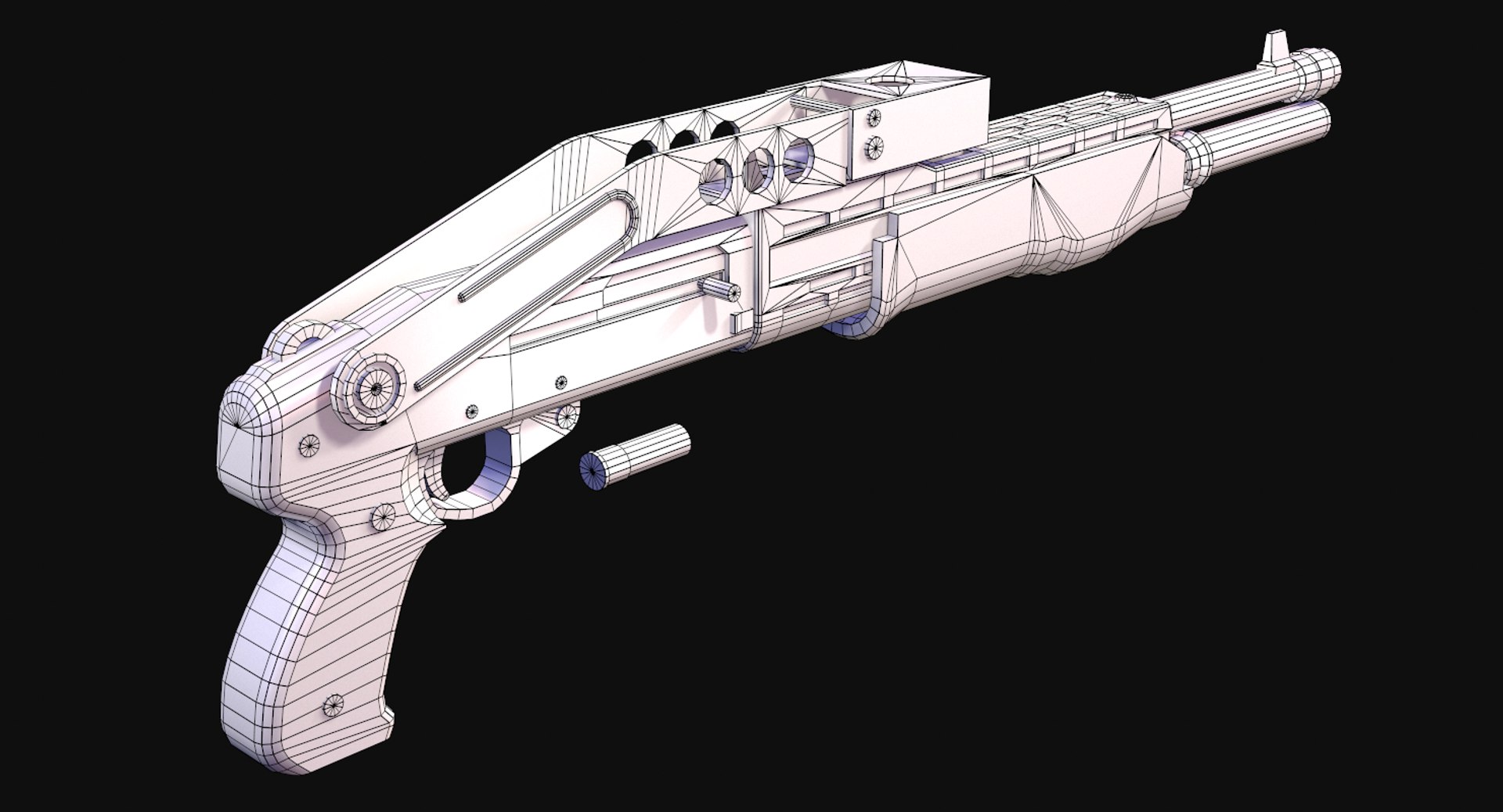 Spas-12 Shotgun 3d Obj