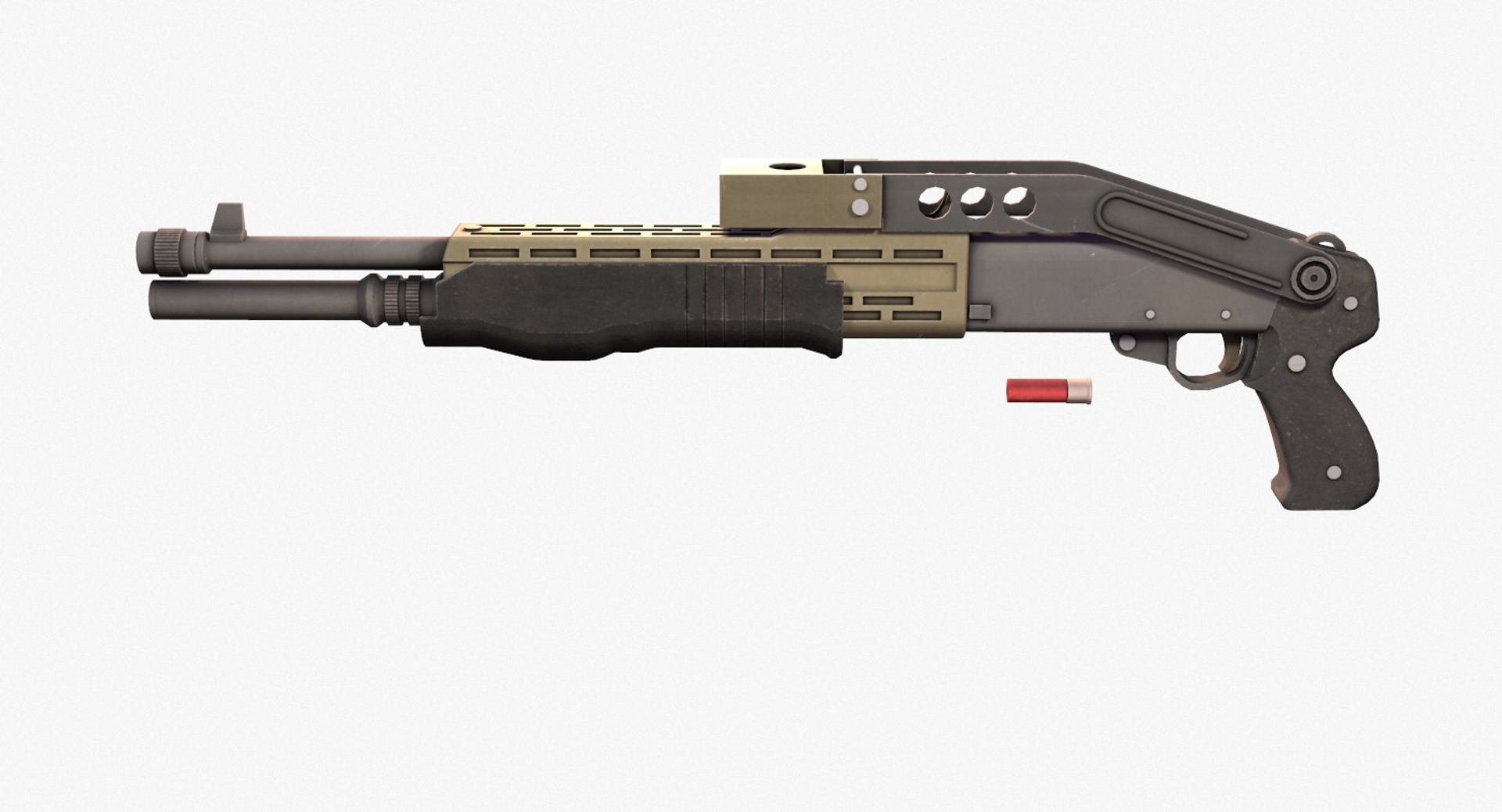 Spas-12 Shotgun 3d Obj