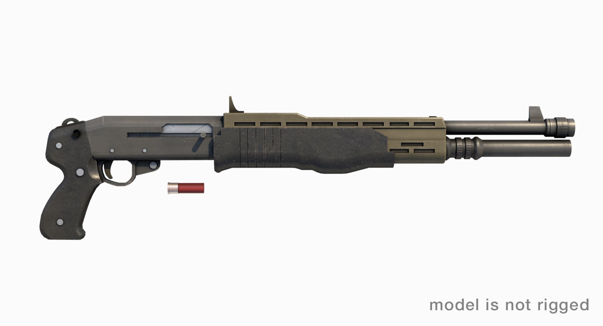 Spas-12 Shotgun 3d Obj
