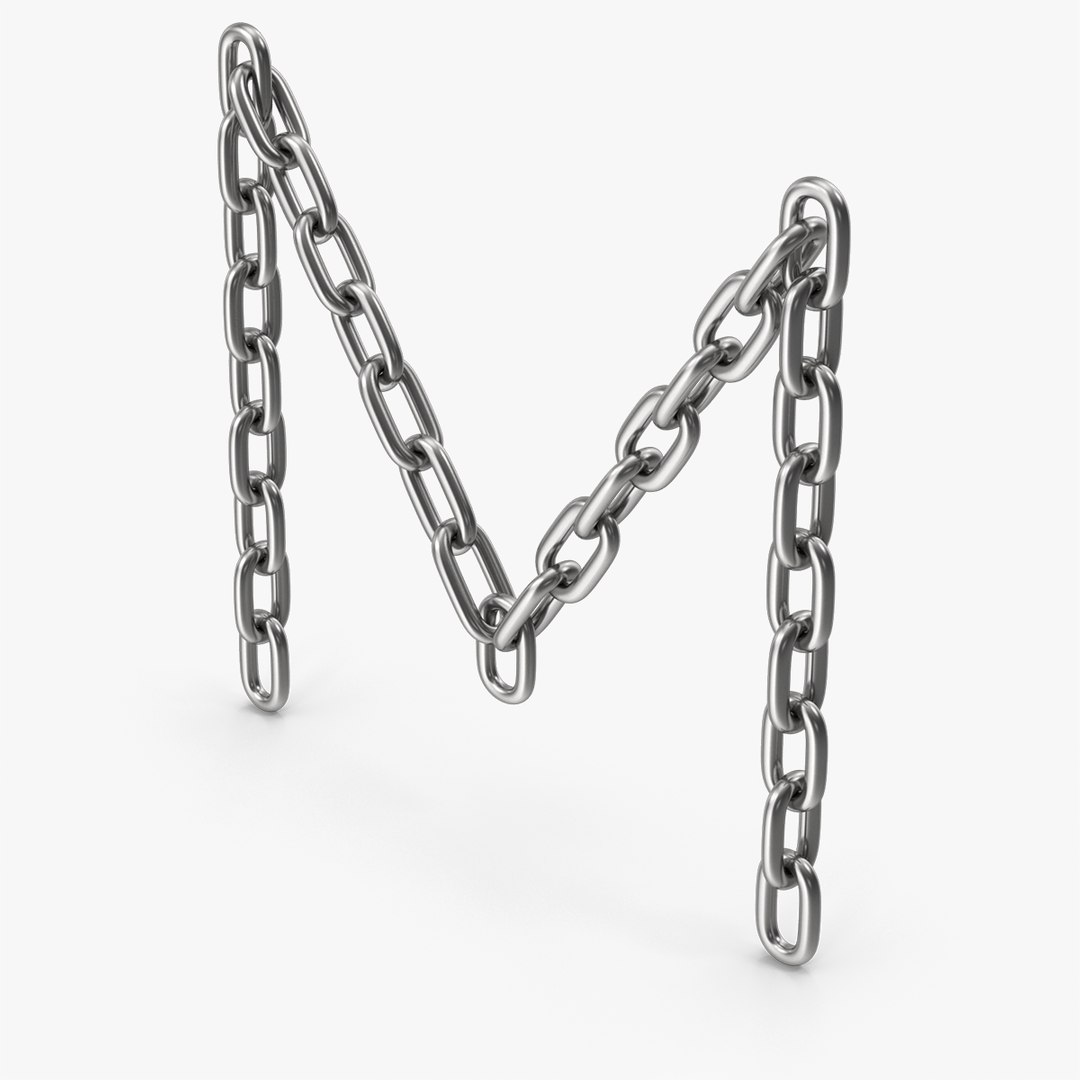Chain Letter M 3D model - TurboSquid 2023132