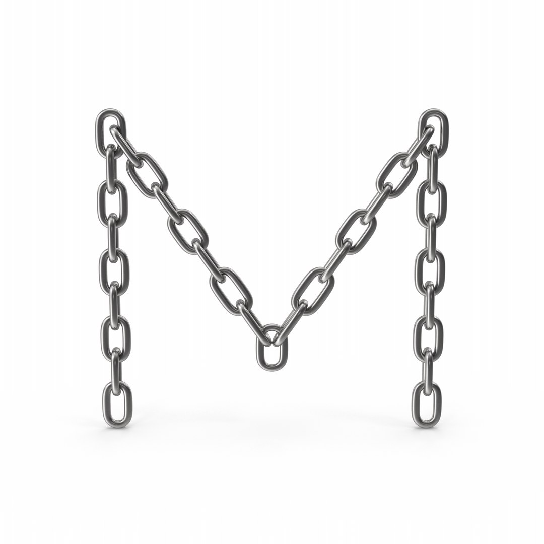 Chain Letter M 3D Model - TurboSquid 2023132
