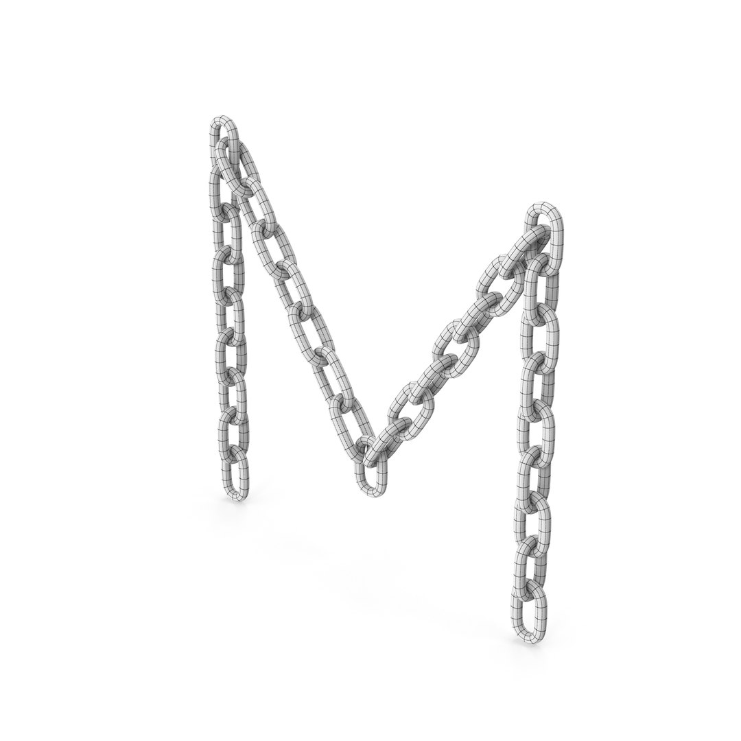 Chain Letter M 3D Model - TurboSquid 2023132