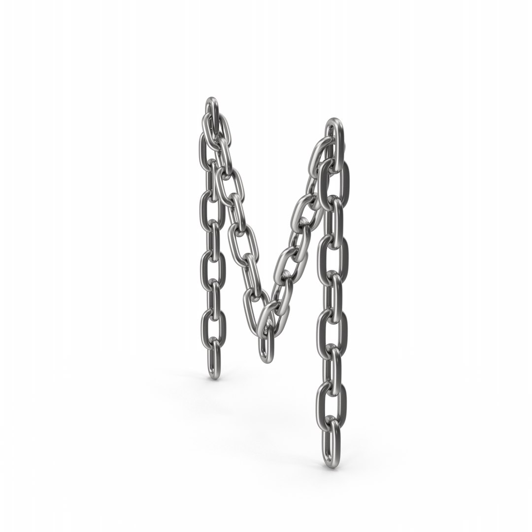 Chain Letter M 3D Model - TurboSquid 2023132