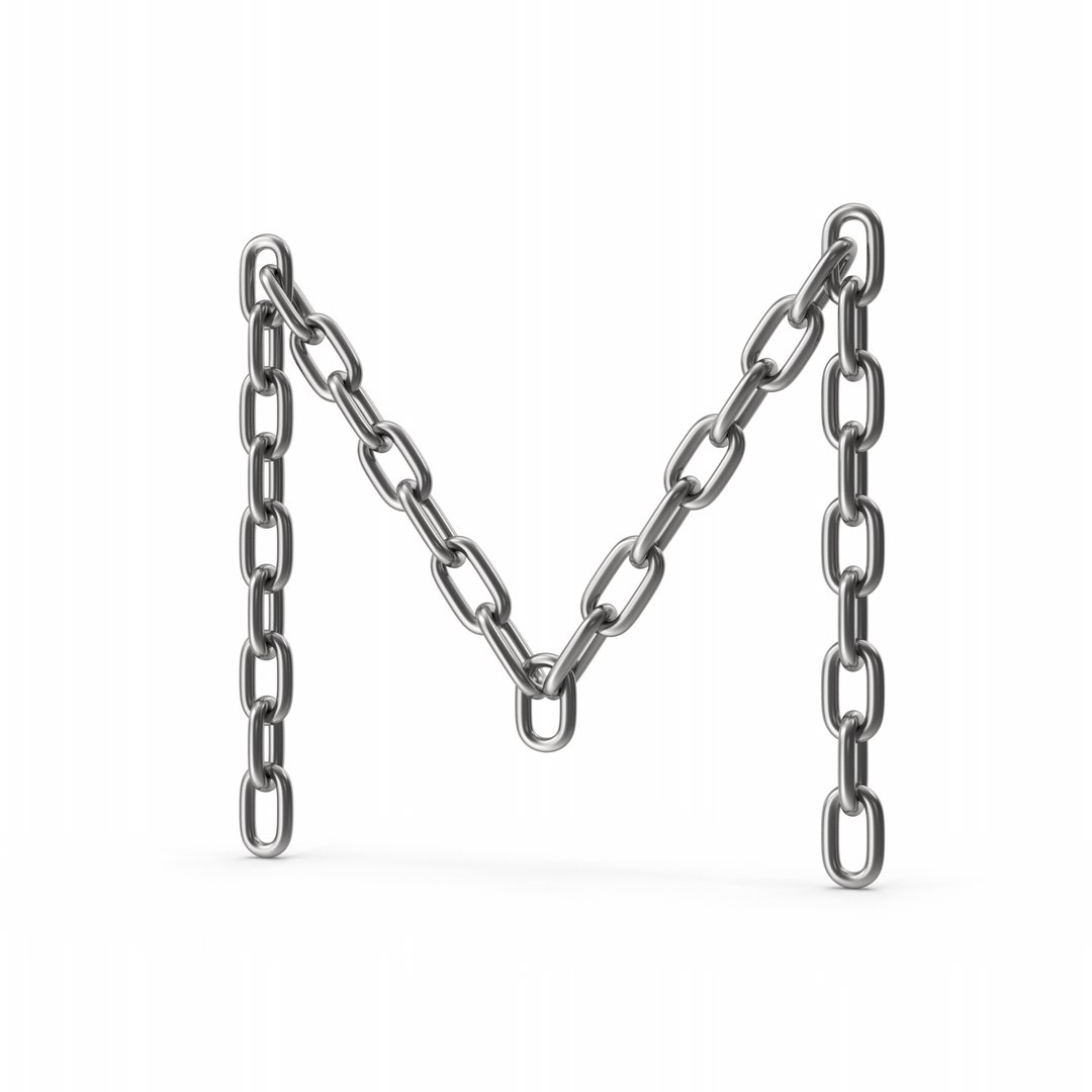 Chain Letter M 3D Model - TurboSquid 2023132