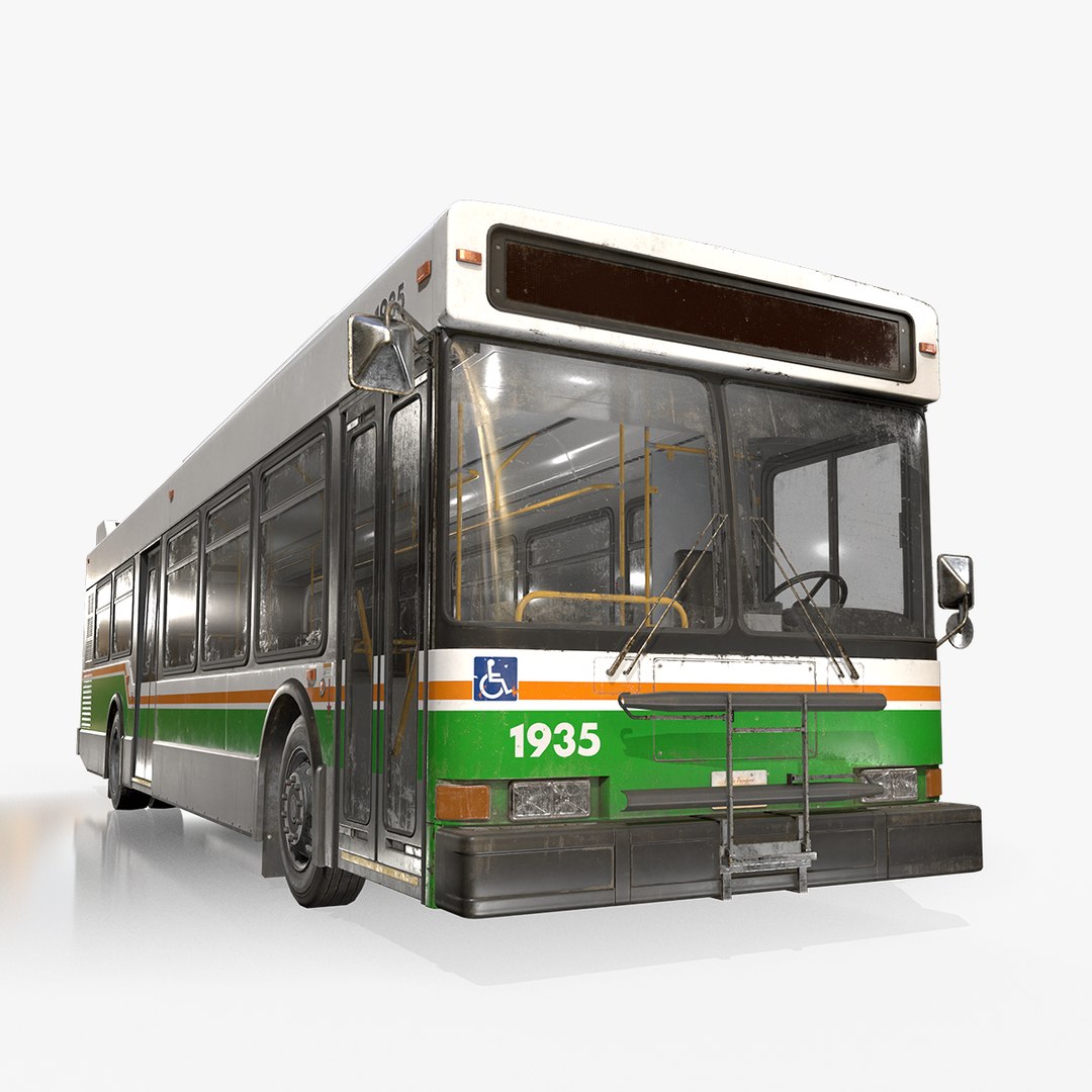 3D City Bus V3 - Low Poly - TurboSquid 2134701