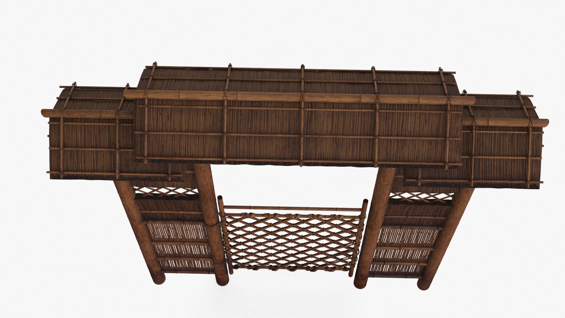 3D Azian Zen Garden Gate - TurboSquid 1846637