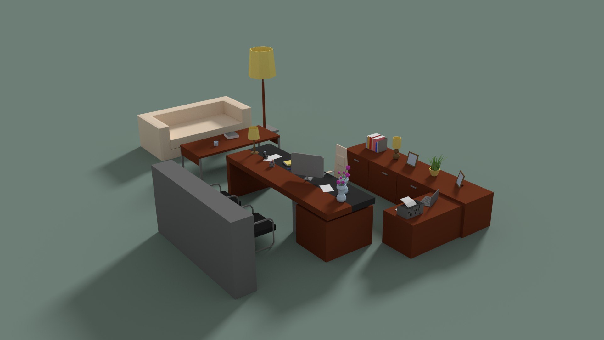 3D Manager Room Model - TurboSquid 1197193