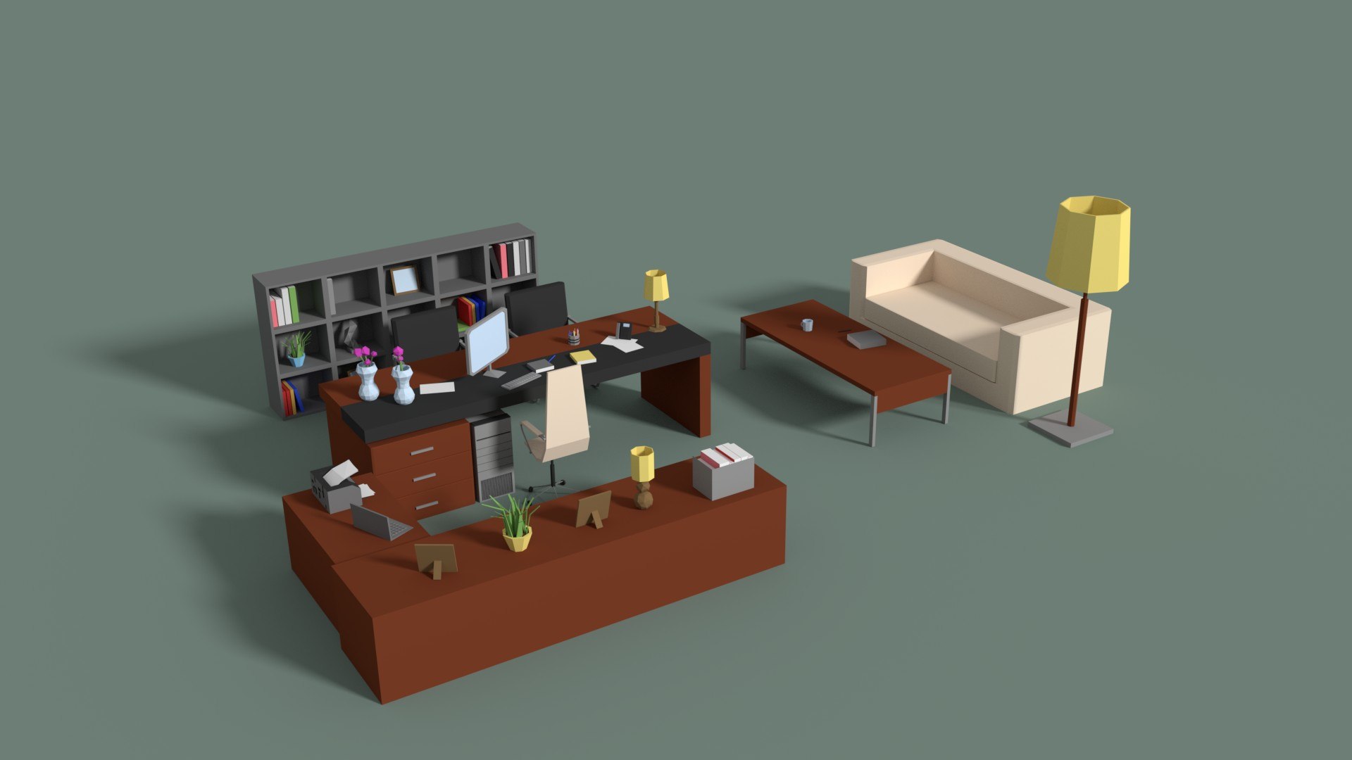 3D Manager Room Model - TurboSquid 1197193