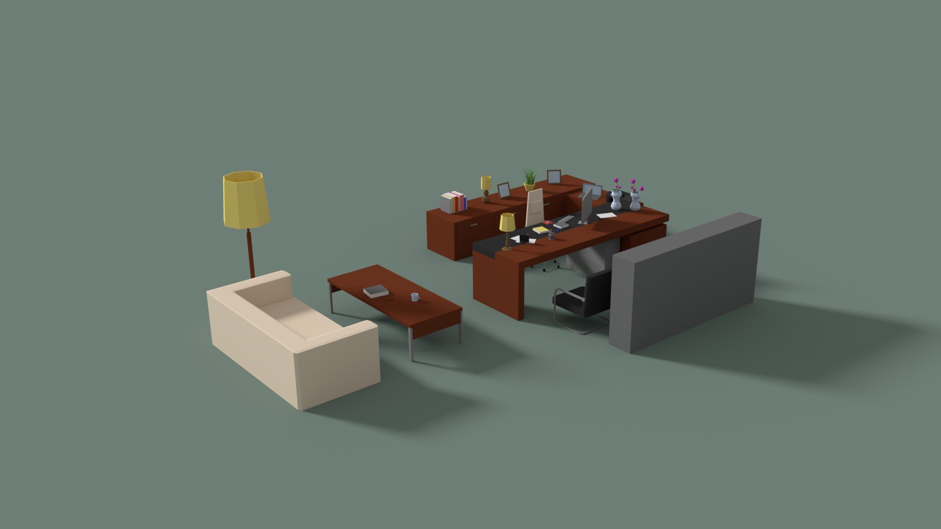 3D Manager Room Model - TurboSquid 1197193